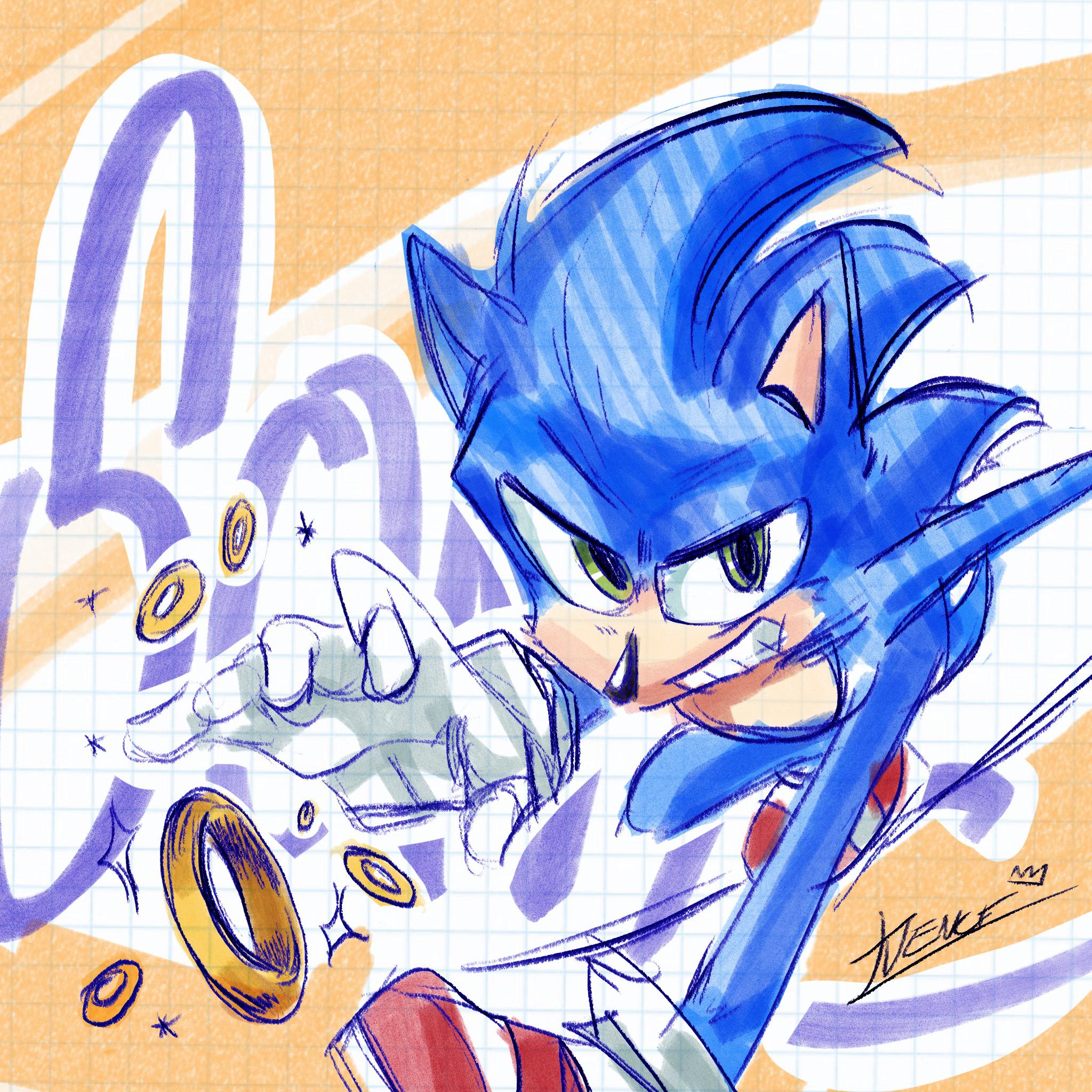 Sonic the hedgehog made with CSP and procreate | Scrolller