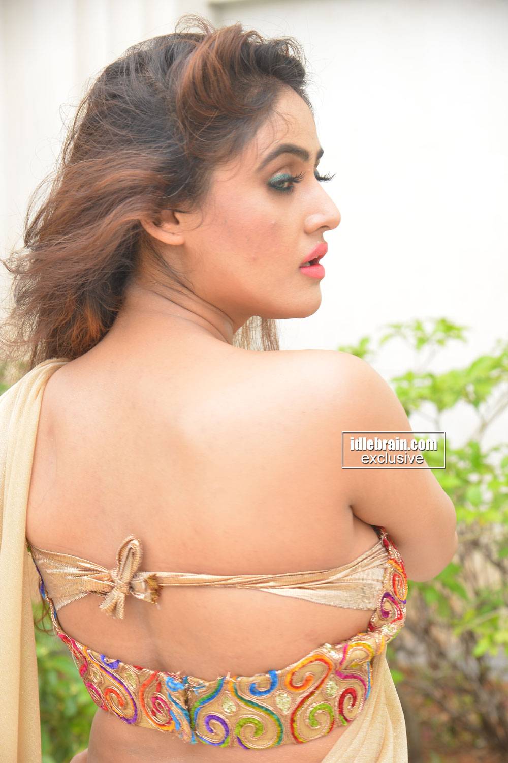 Sony Charista - Hot back and sideboob in saree [PIC] | Scrolller