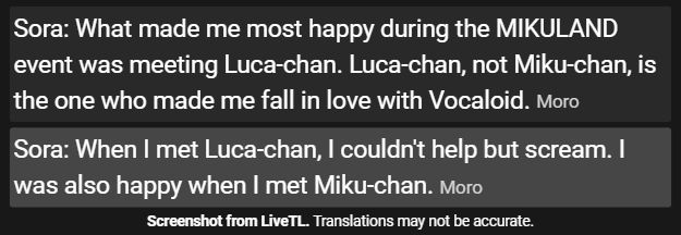 Sora Fan-Girling over Luca. | Scrolller