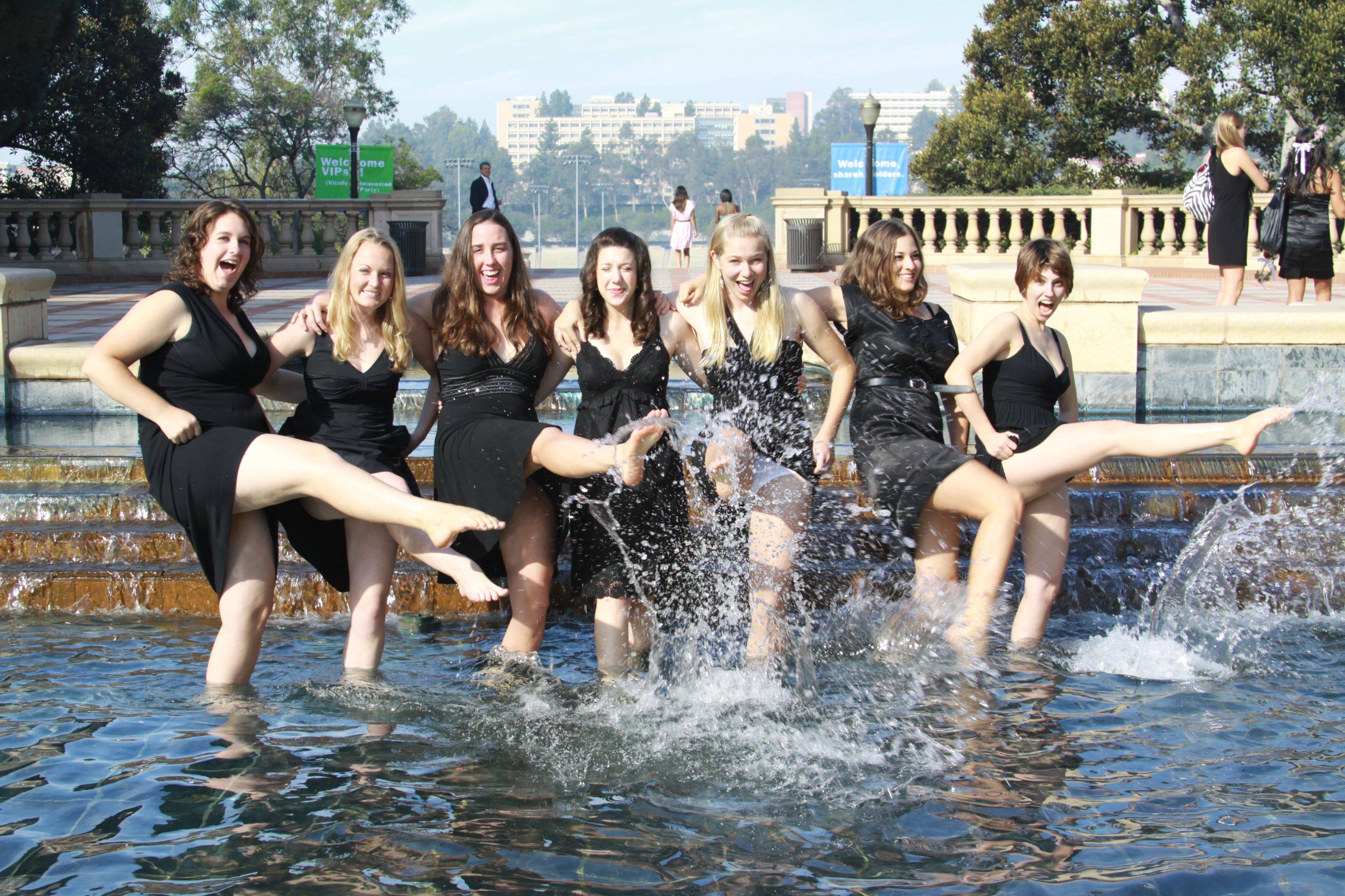 Sorority Upskirt by the Fountain | Scrolller