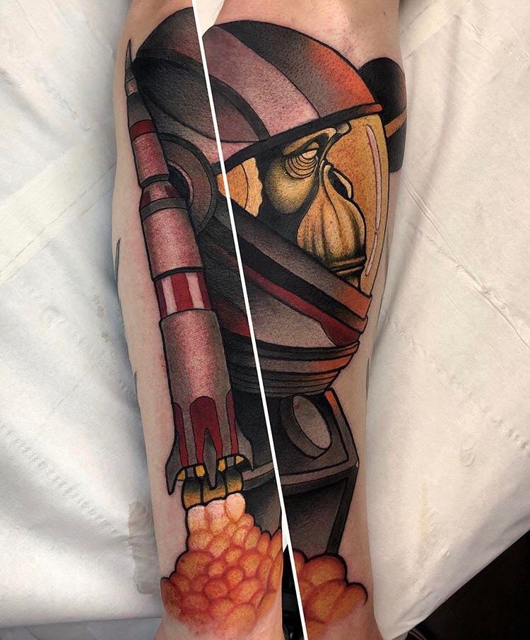 Space Monkey. By Fernando at Studio XIII in Edinburgh, Scotland | Scrolller