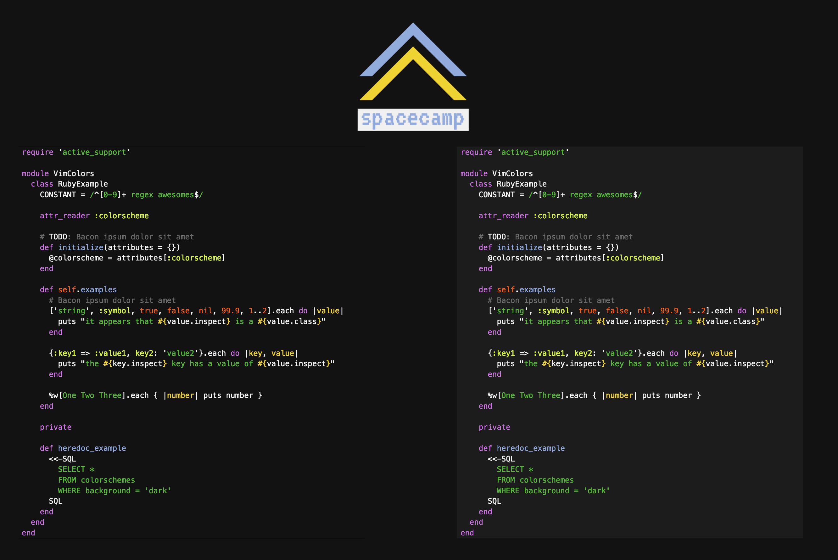 SpaceCamp: 🔭 Vim colors for the final frontier. | Scrolller