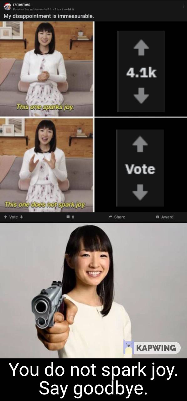 Spark joy, you must... | Scrolller