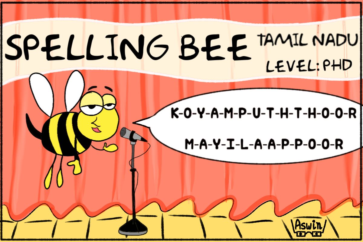 Spelling Bee Competition Level: PhD. Here's my cartoon (original content) | Scrolller