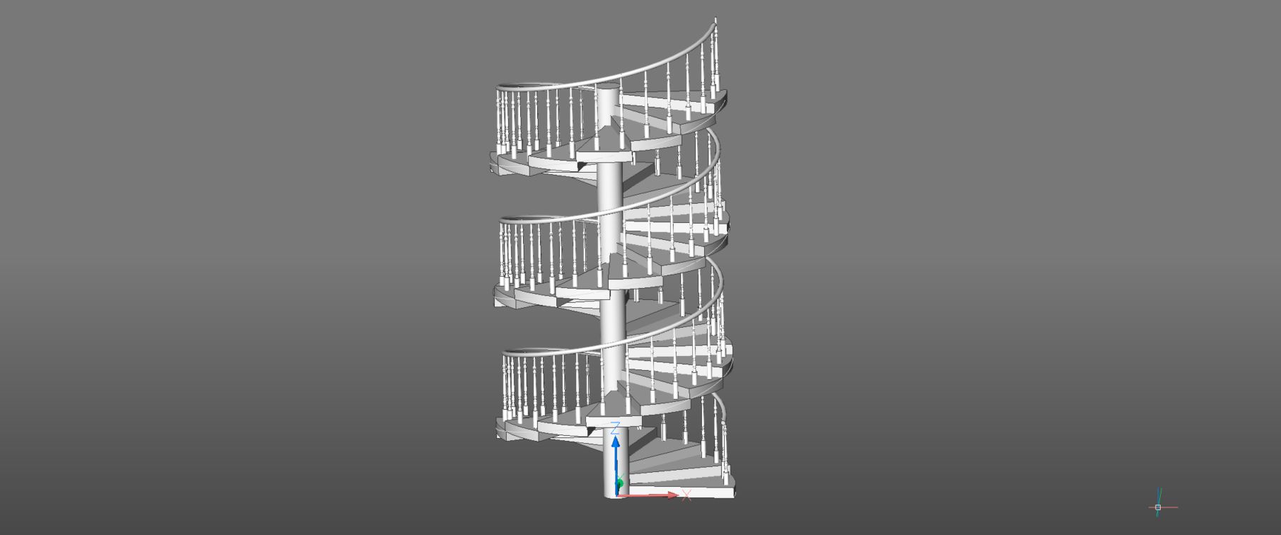 Spiral staircase I created using helix and an Array path. It's parametric so can change step ...