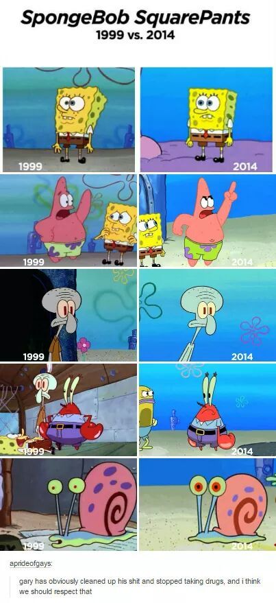 Spongebob 1999 VS. 2014 | Scrolller
