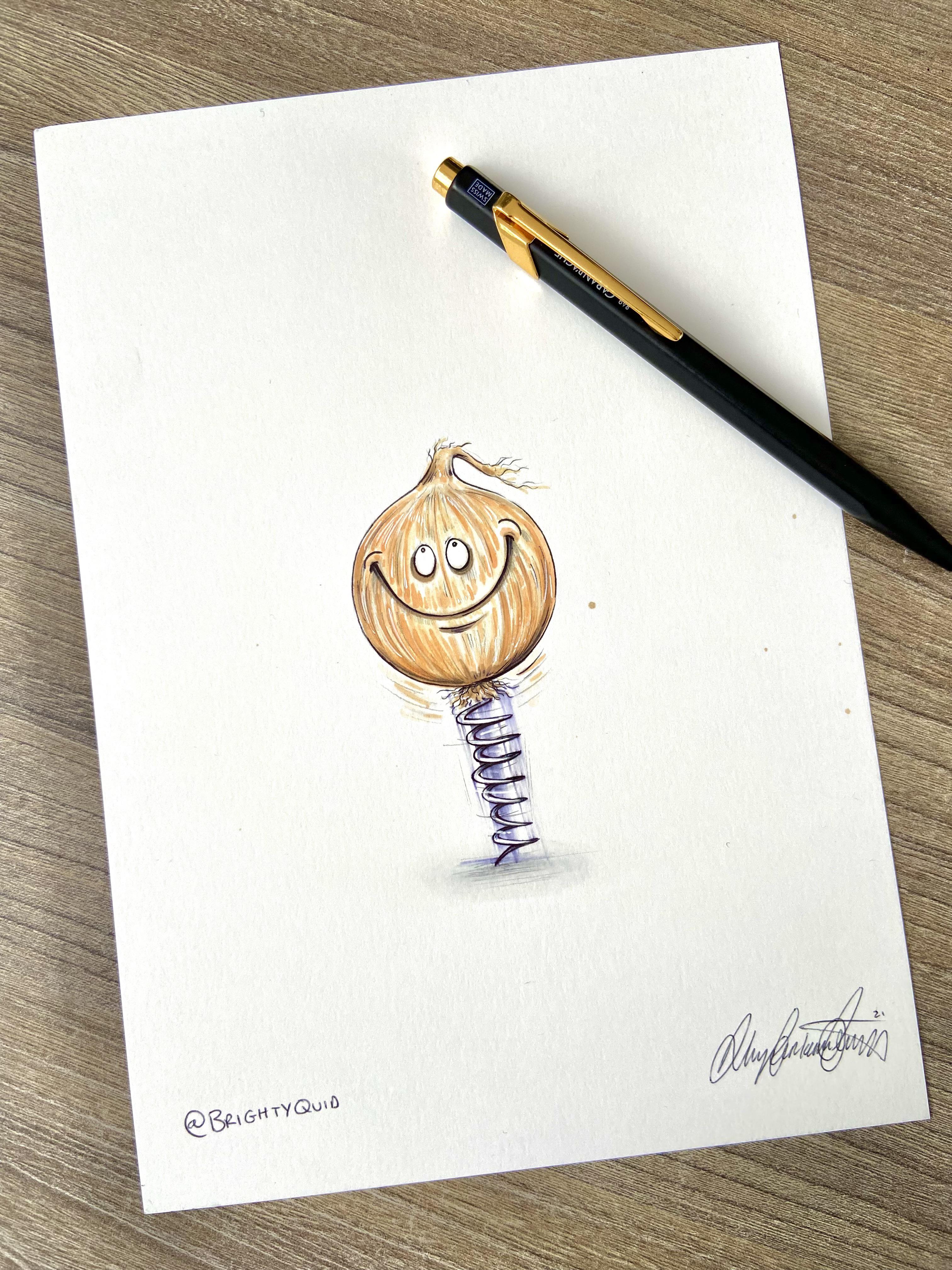 Spring Onion - Ink Drawing | Scrolller