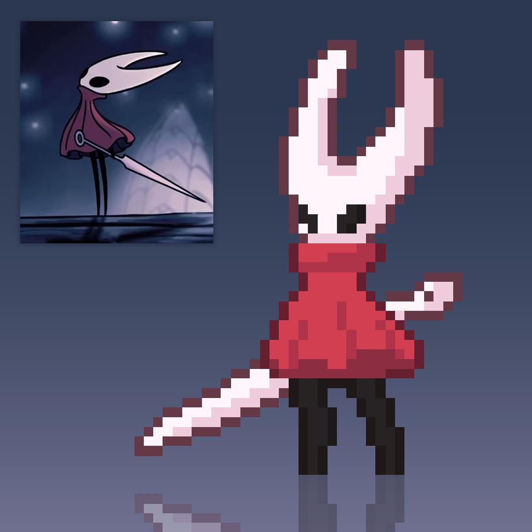 Sprite practice featuring Hornet from Hollow Knight 🧵 | Scrolller