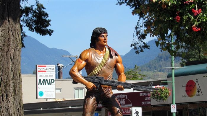 Stallone approves of Rambo statue in Hope | Scrolller