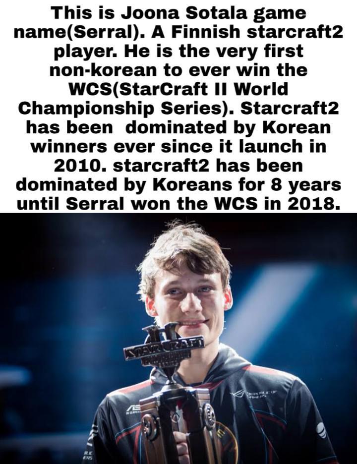 Starcraft2 first non-Korean winner | Scrolller