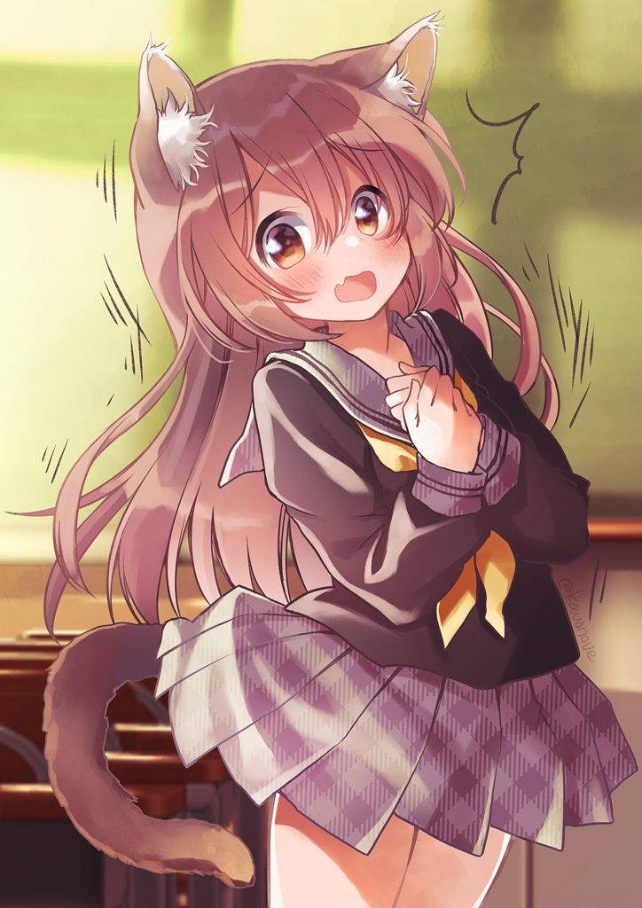 Startled cat girl [Original] | Scrolller