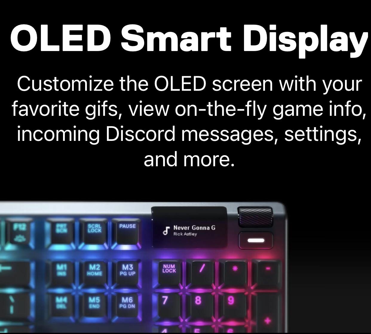 Steelseries Hid A Rickroll On The Information About There Oled Display On Keyboards Scrolller