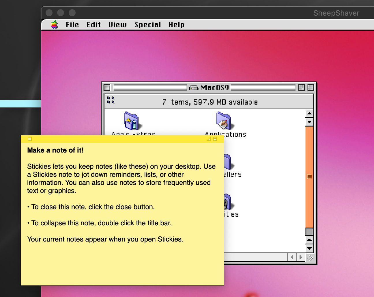 Stickies.app still uses window controls from the classic Mac OS | Scrolller