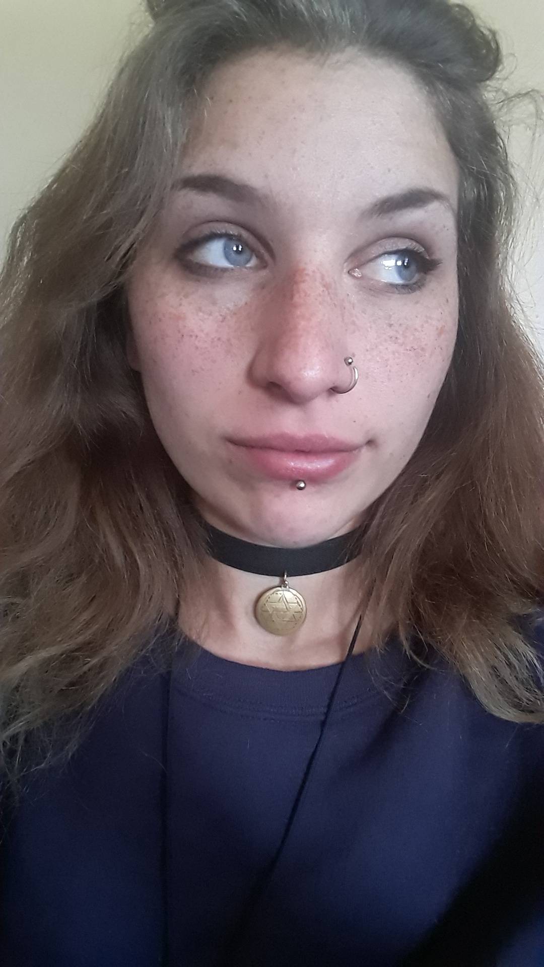 Still have a little makeup on but this is my bare face, freckles and all. Show me some love ...