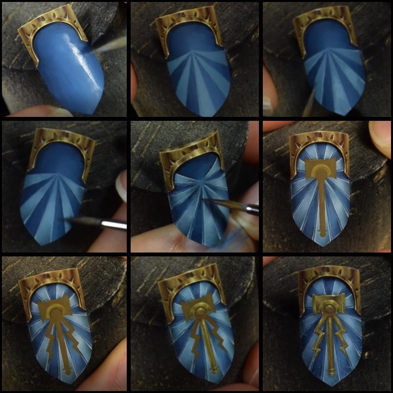 Step by Step - Stormcast Eternal Shield Freehand | Scrolller
