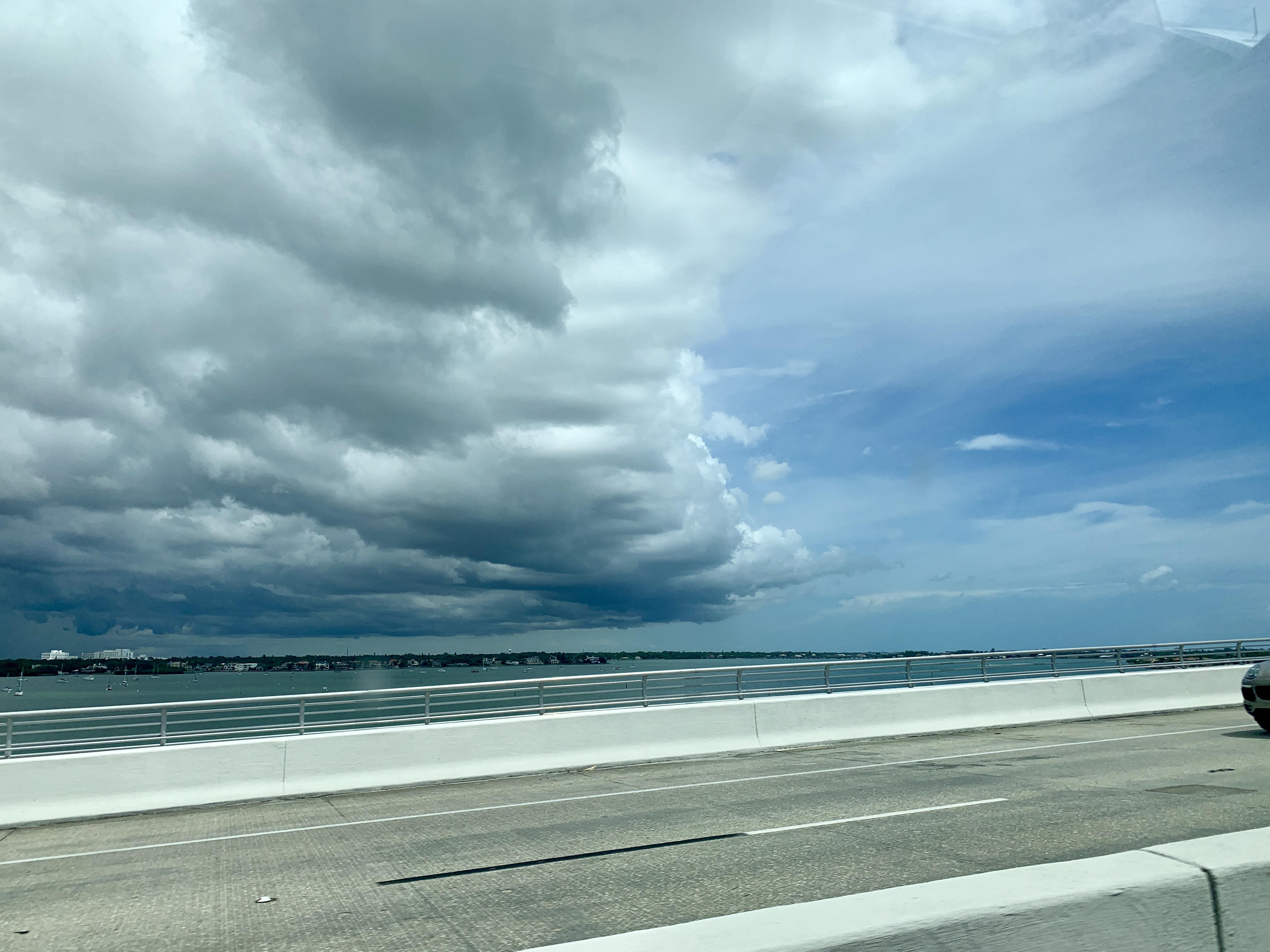 Storms rolling in from the causeway | Scrolller