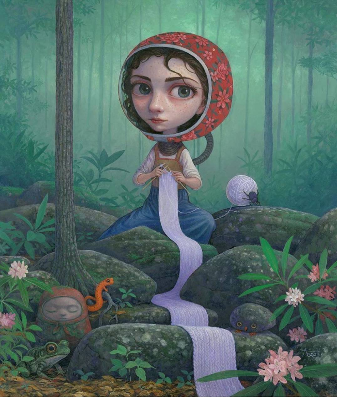 Stream of Consciousness, Thomas Ascott, oil on board, 2020 | Scrolller Stream of Consciousness, Thomas Ascott, oil on board, 2020 | Scrolller