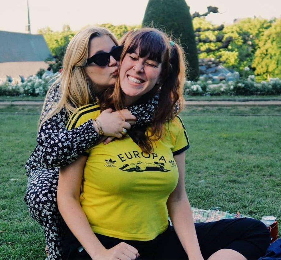 Stretching her shirt | Scrolller