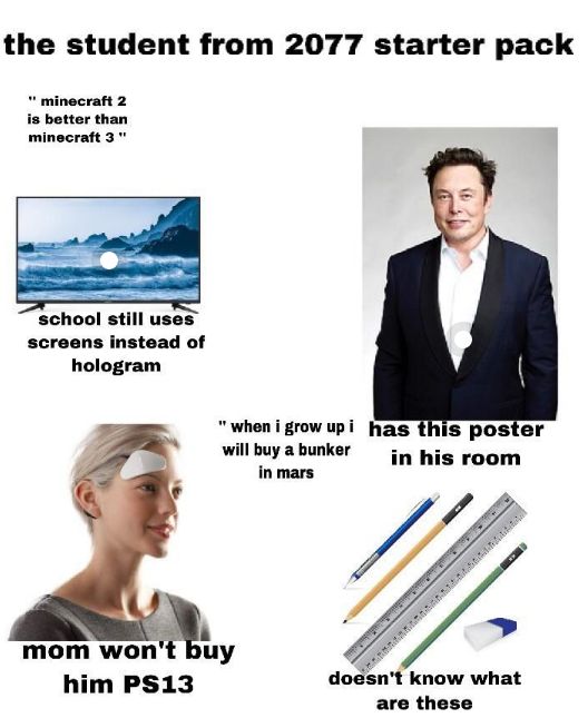 student from 2077 starter pack | Scrolller