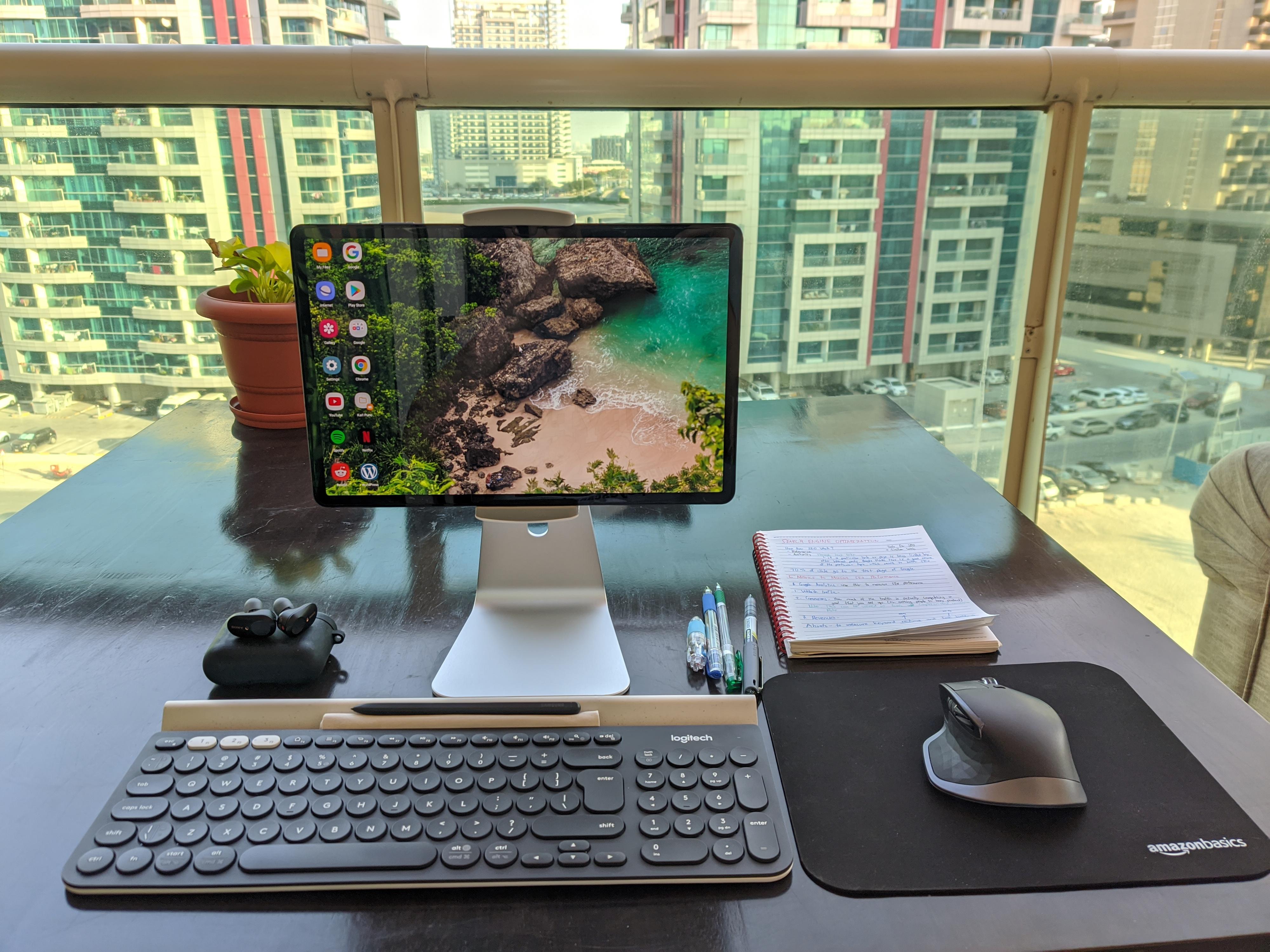 Study desk setup with my Samsung tablet | Scrolller