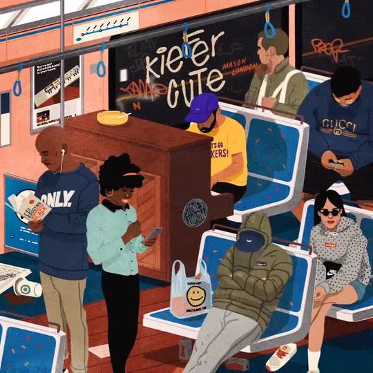 Subway ride in the rain, digital, 800px x 800px | Scrolller