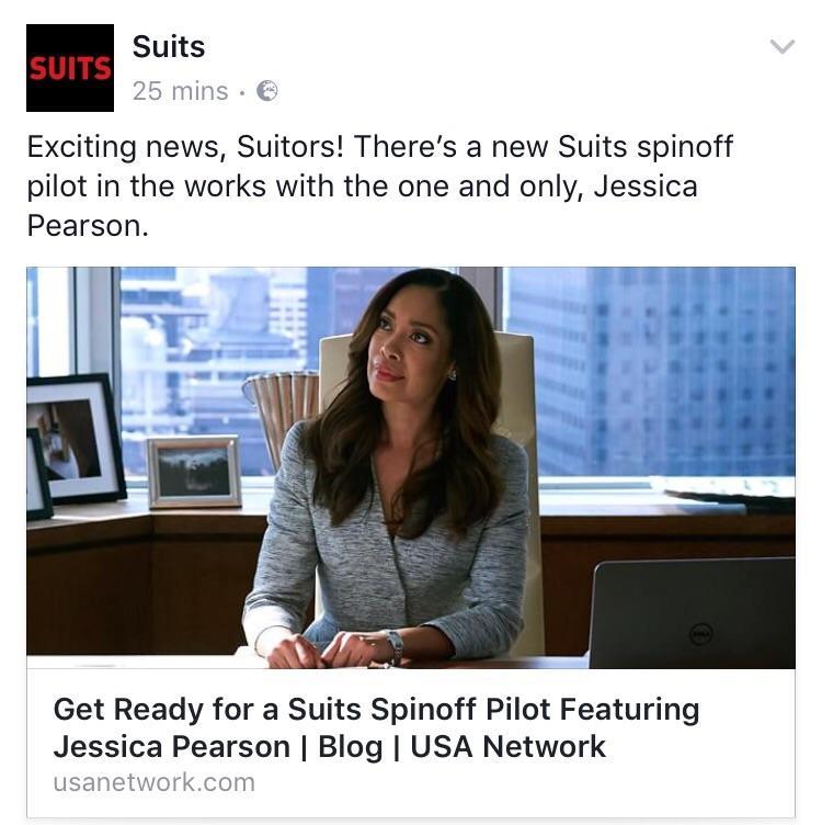 Suits spin off pilot starring Jessica happening! | Scrolller