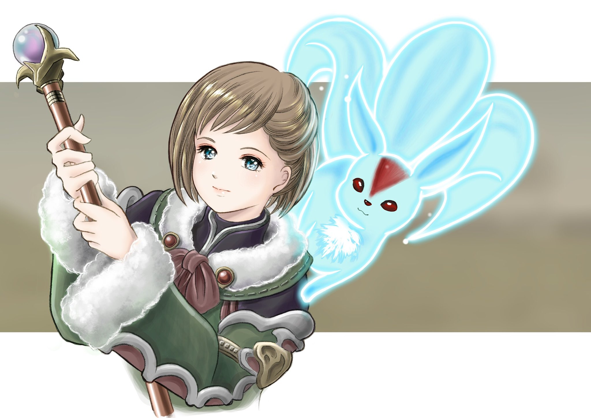 Summoner and Carbuncle artwork by piyo_dango | Scrolller