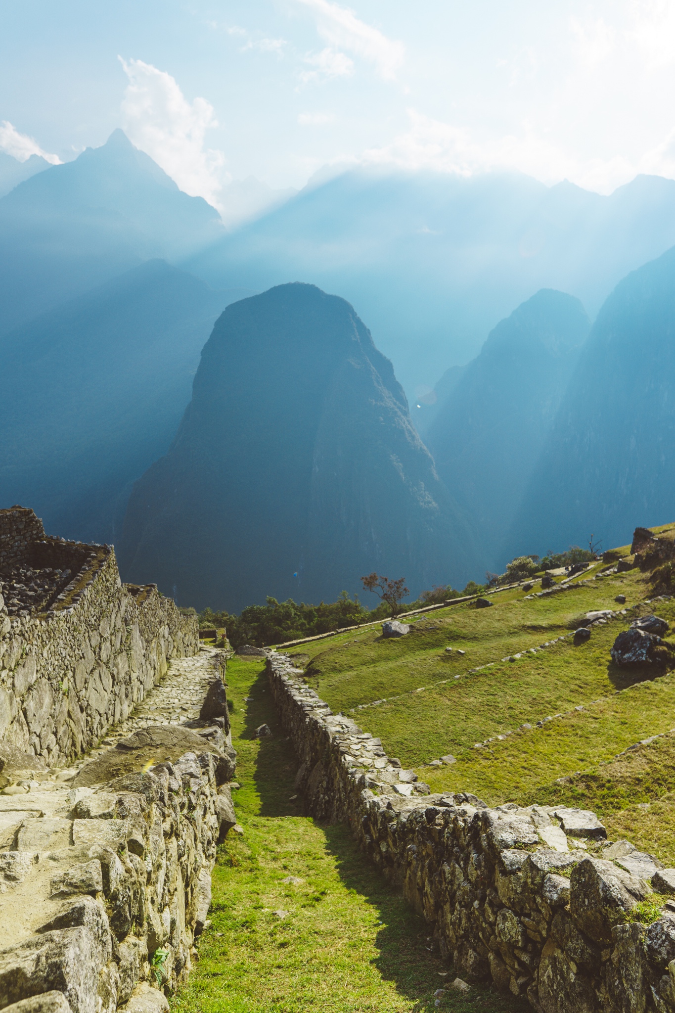 Sun lit mountains. Machu Picchu, Peru | Scrolller