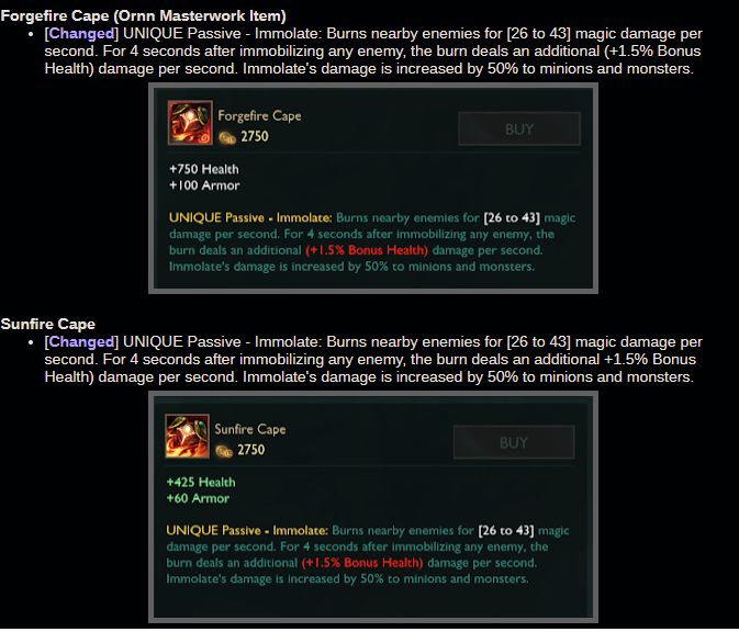 Sunfire cape on PBE - sunfire back on the menu? | Scrolller