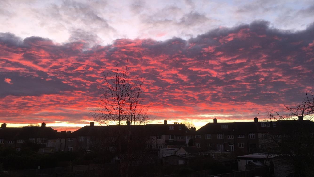 Sunrise from my bathroom window | Scrolller