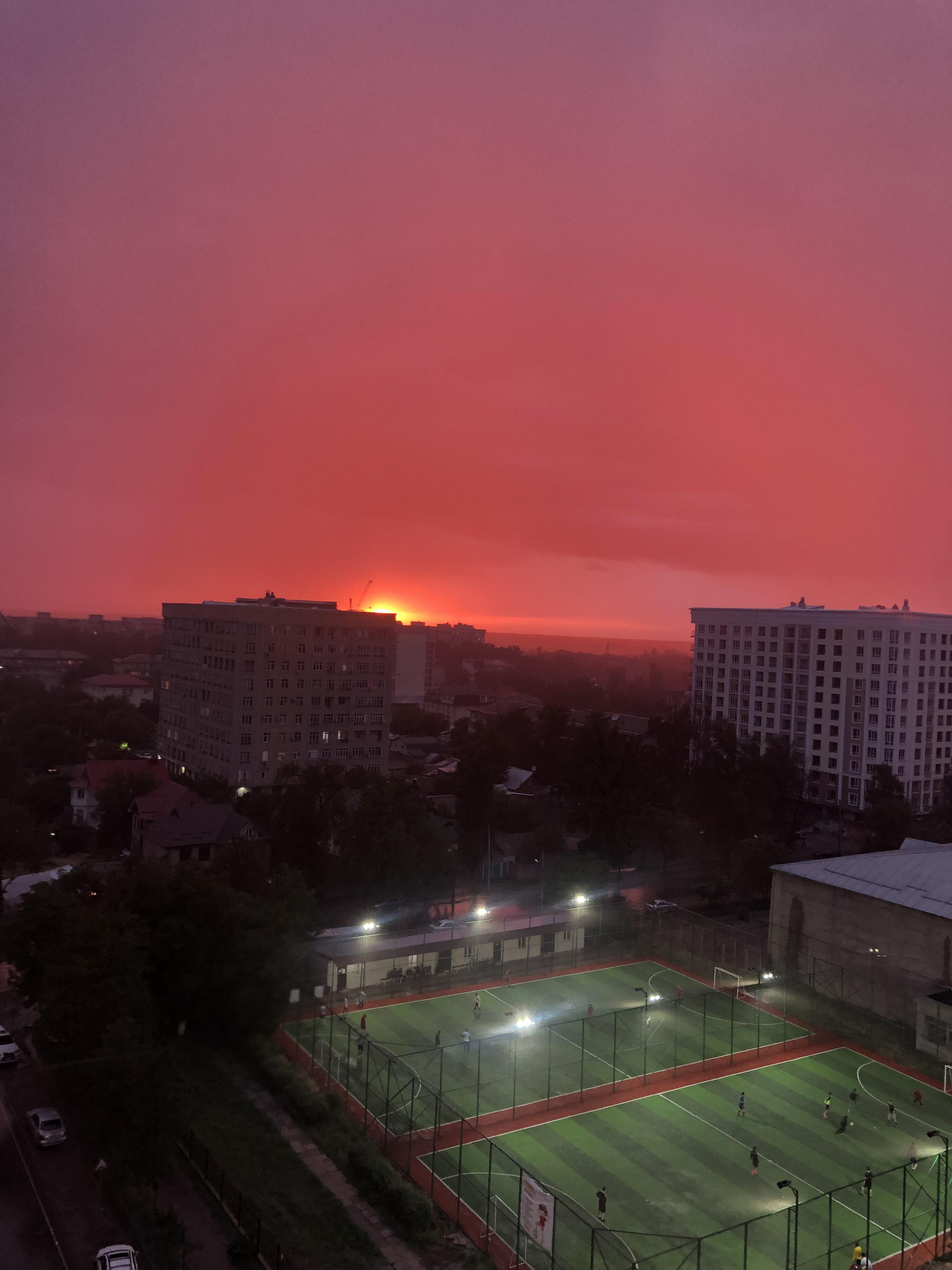 Sunset after rain in Bishkek | Scrolller