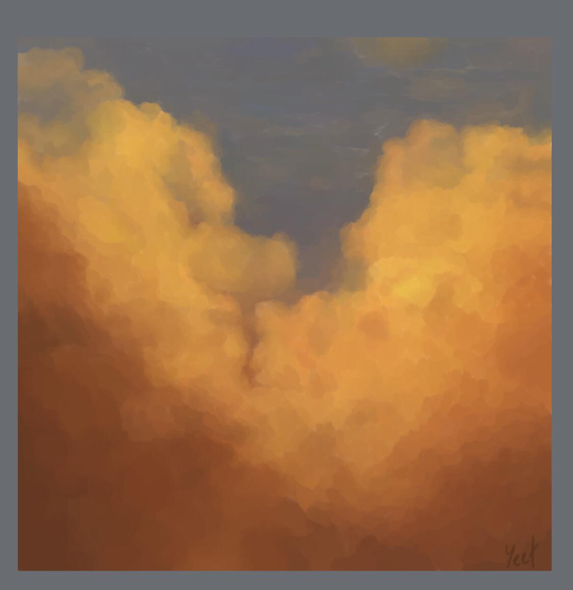 Sunset clouds, me, digital, 2021 | Scrolller