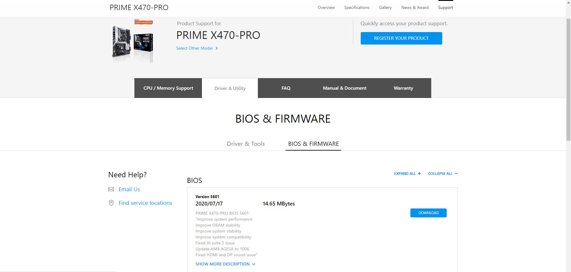[SUPPORT] New BIOS update for Prime x470 Pro | Scrolller