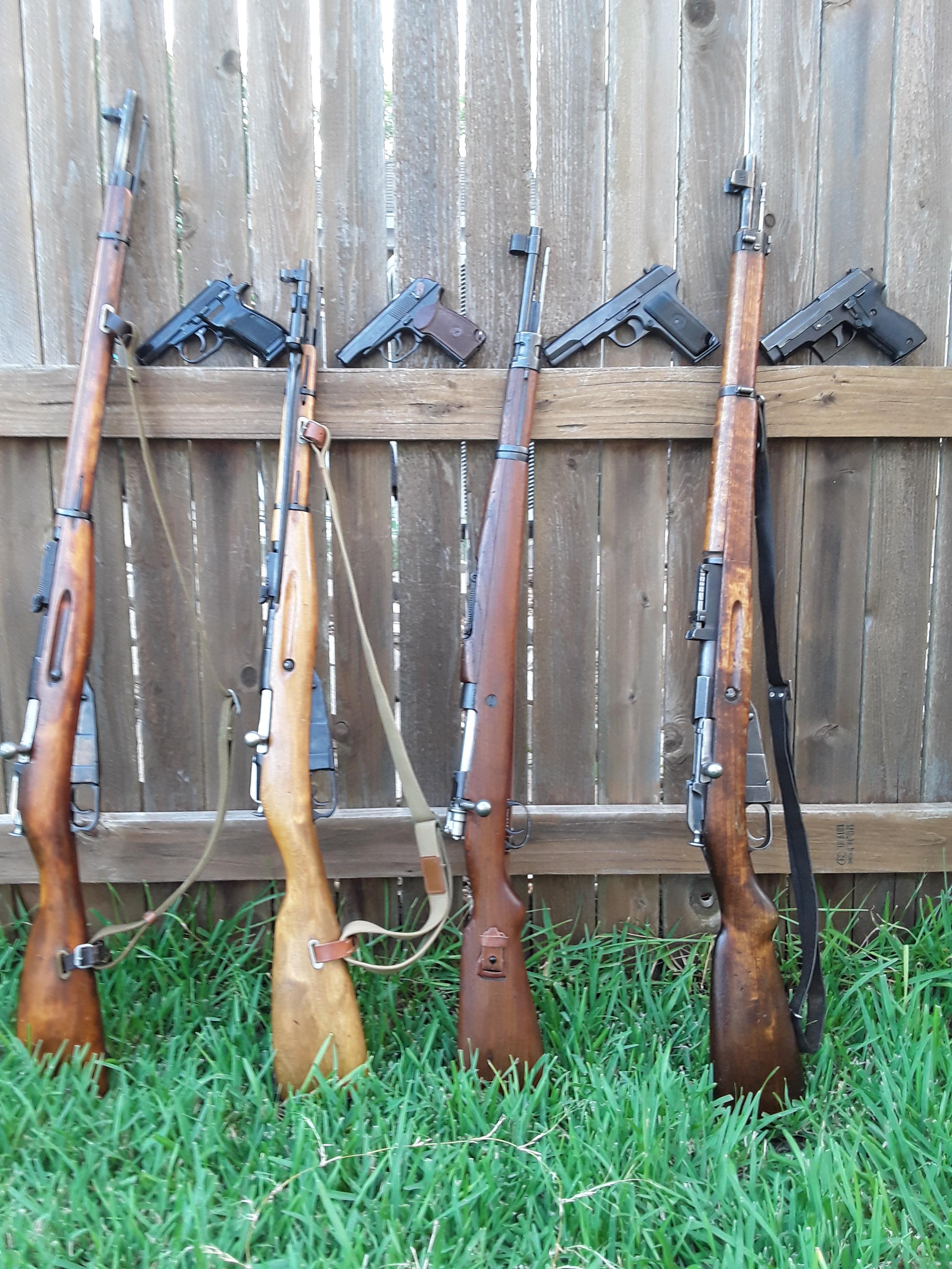 Surplus Sunday. Russian M91/30 and M44, Yugo M48, Finnish M39, Czech CZ82, Bulgarian Mak, Yugo ...