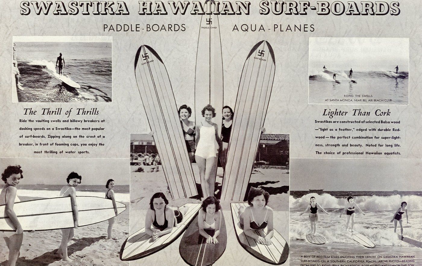 Swastika Hawaiian Surfboards Advertisement - 1932 | Scrolller