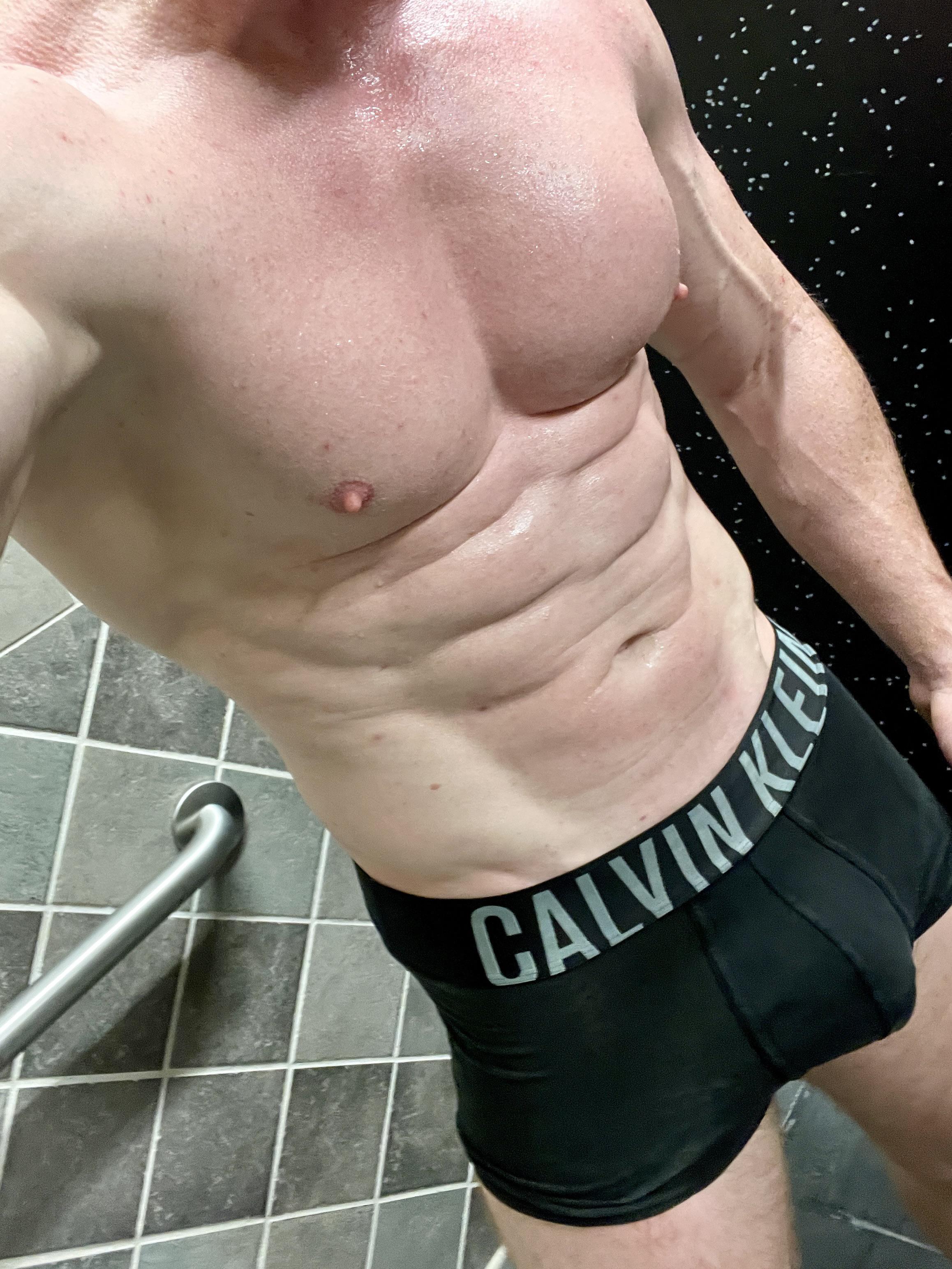 Sweaty post-workout Calvins | Scrolller