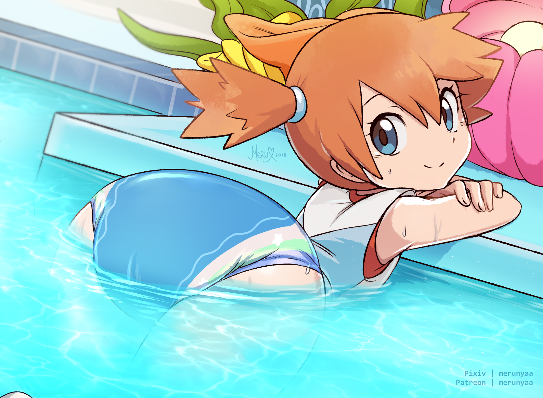 Misty In The Pool Scrolller