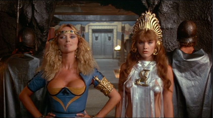 Sybil Danning and Ingrid Anderson in Hercules (1983) | Scrolller