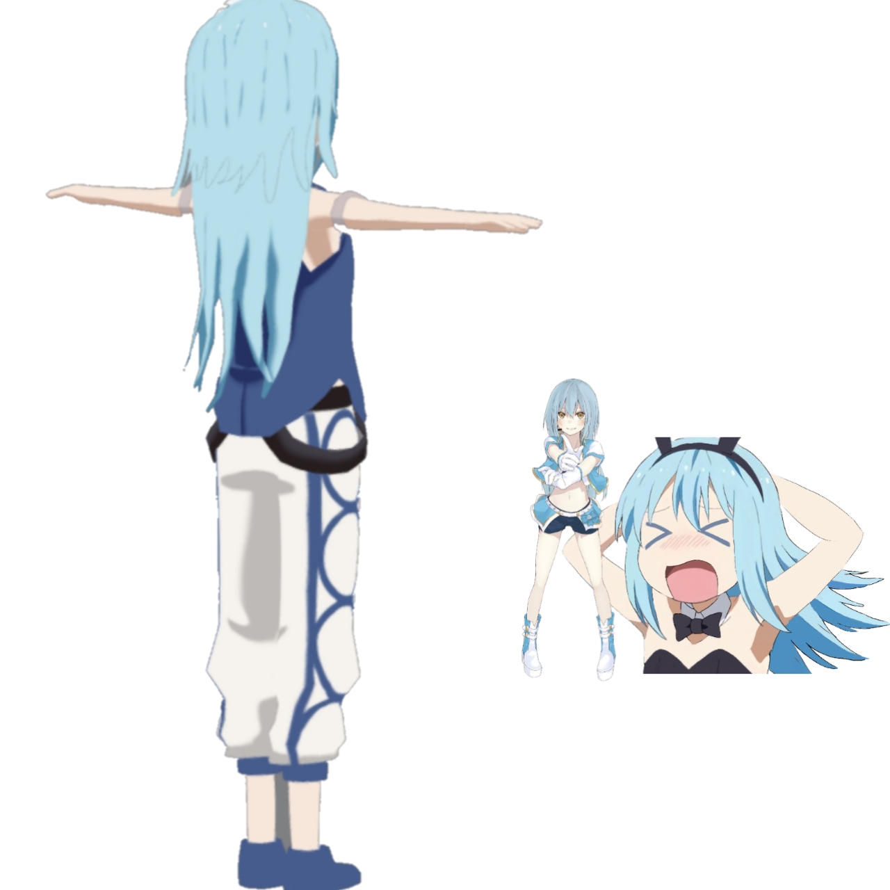 T pose rimuru > Bunny and idol | Scrolller