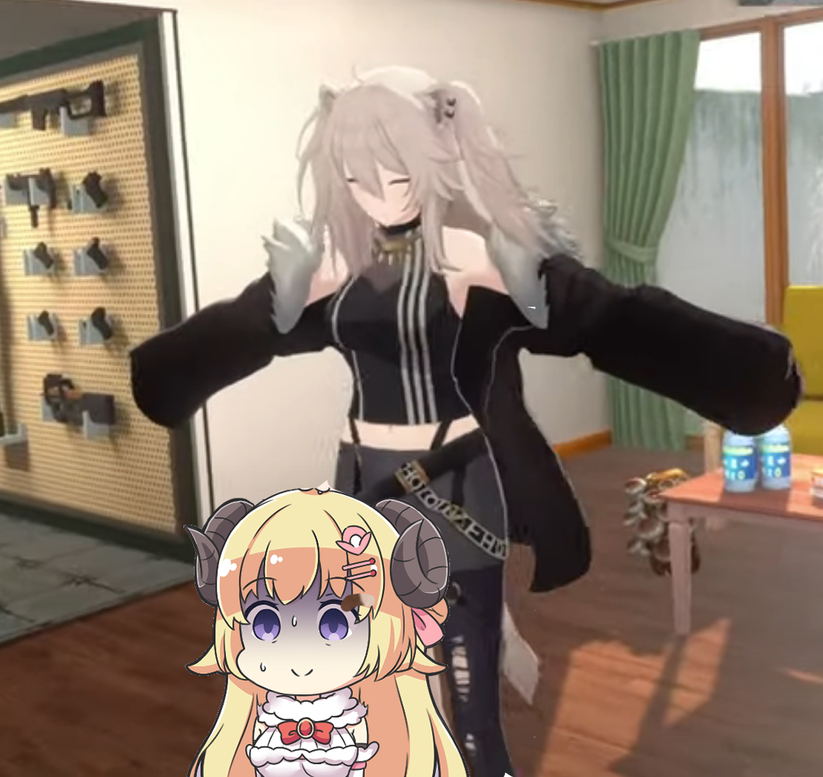 T pose to show dominance over your prey (watame art not mine) | Scrolller