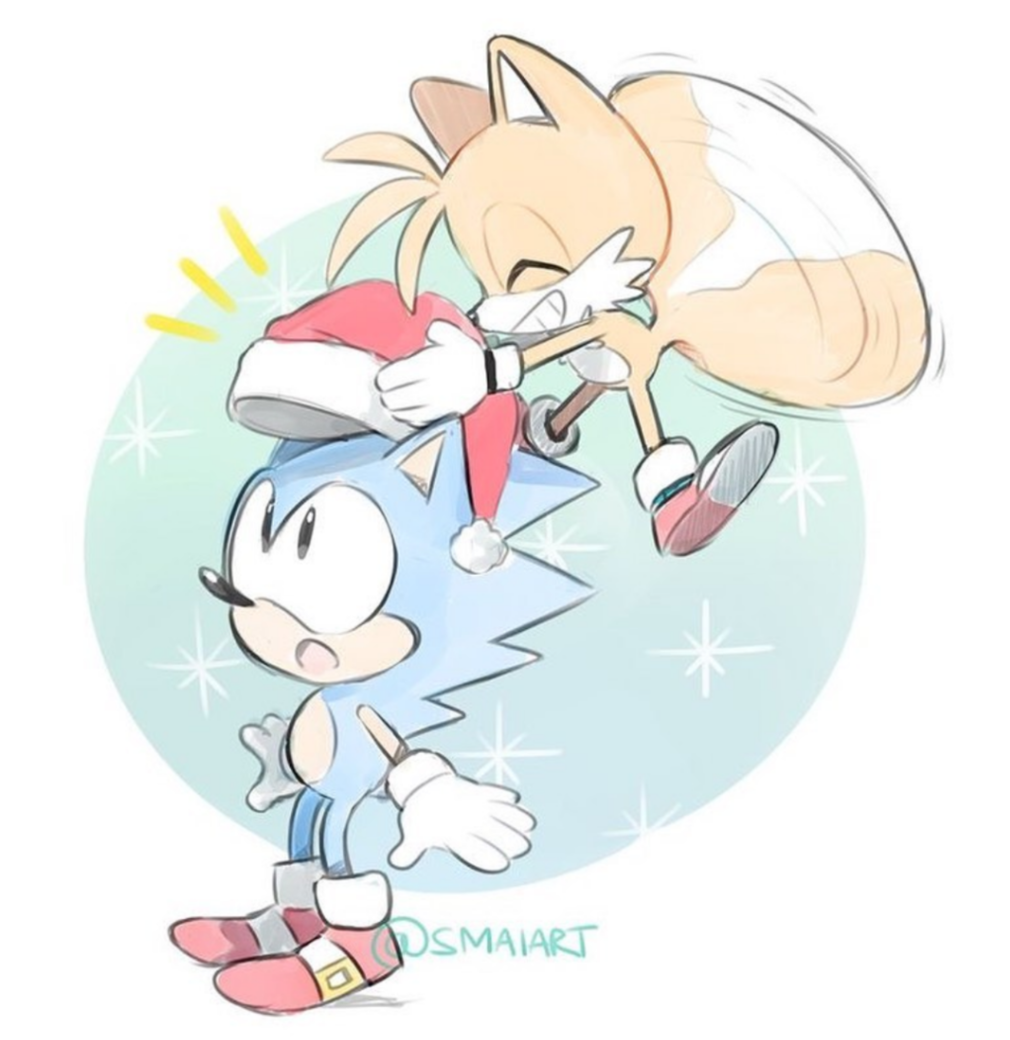 Tails is already in the Christmas spirit (Artist: Smaiart) | Scrolller