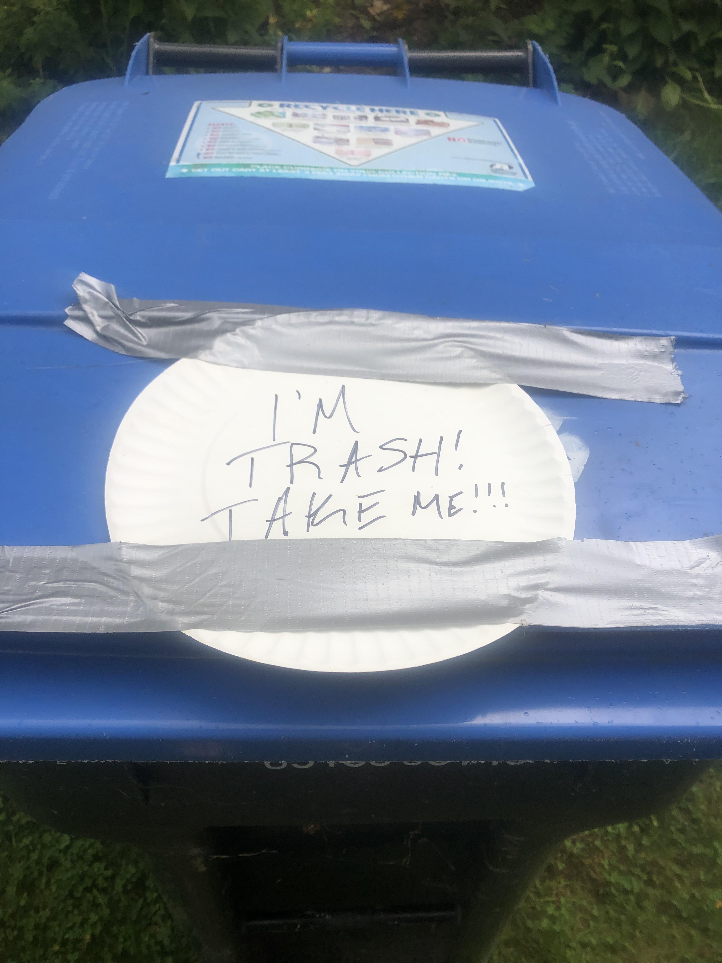 Take me, little recycle bin. | Scrolller