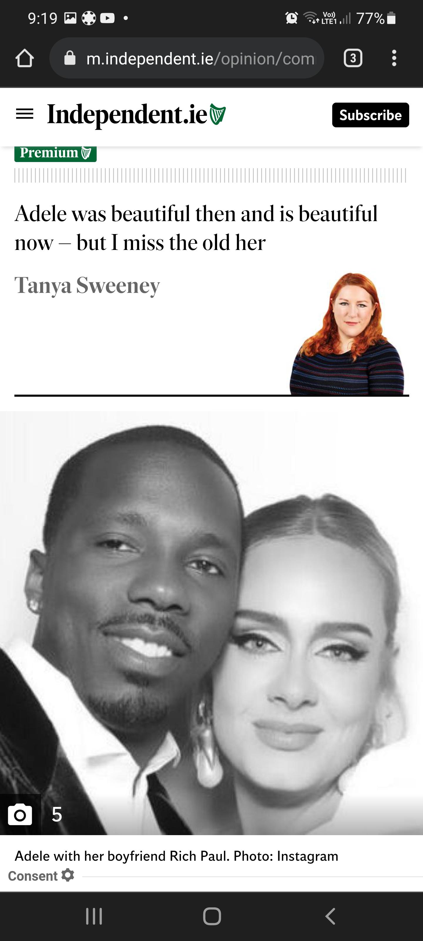 Tanya misses unhealthy Adele | Scrolller