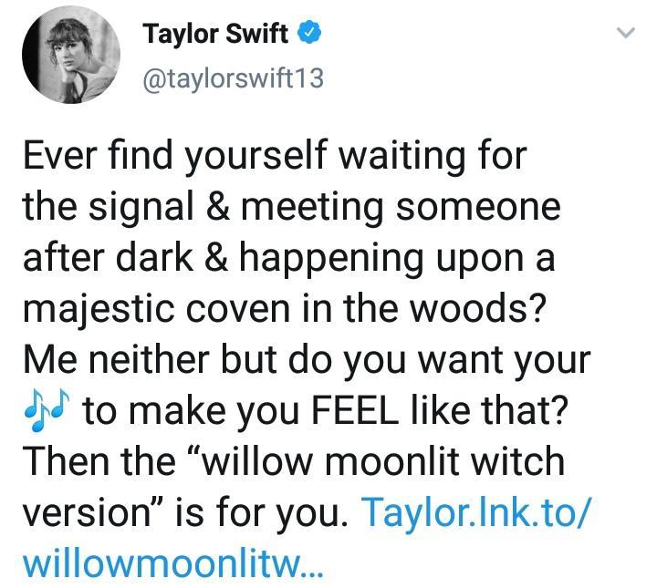 Taylor releases moonlit witch version of willow | Scrolller