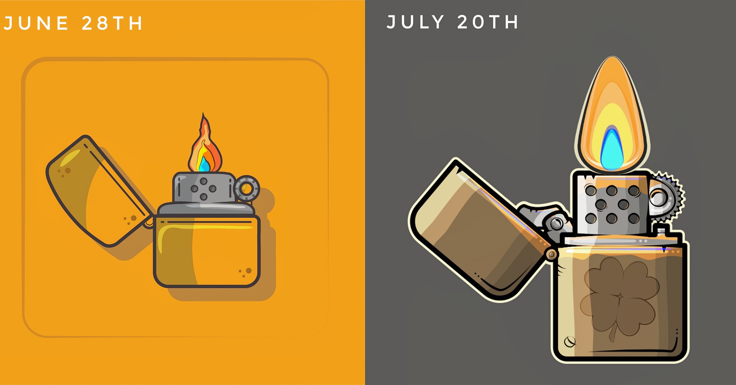 Teaching myself vector design, the difference a month makes | Scrolller