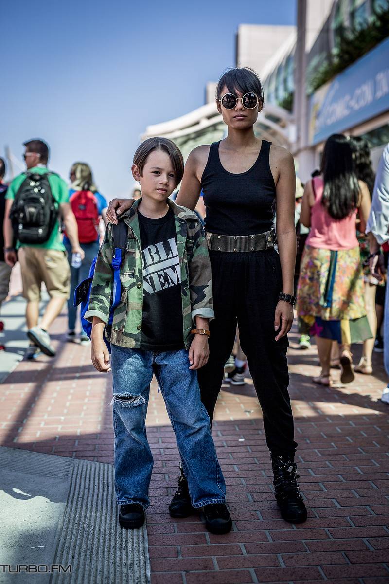 Terminator 2 Connor Family Cosplay by GF and Son at SDCC | Scrolller