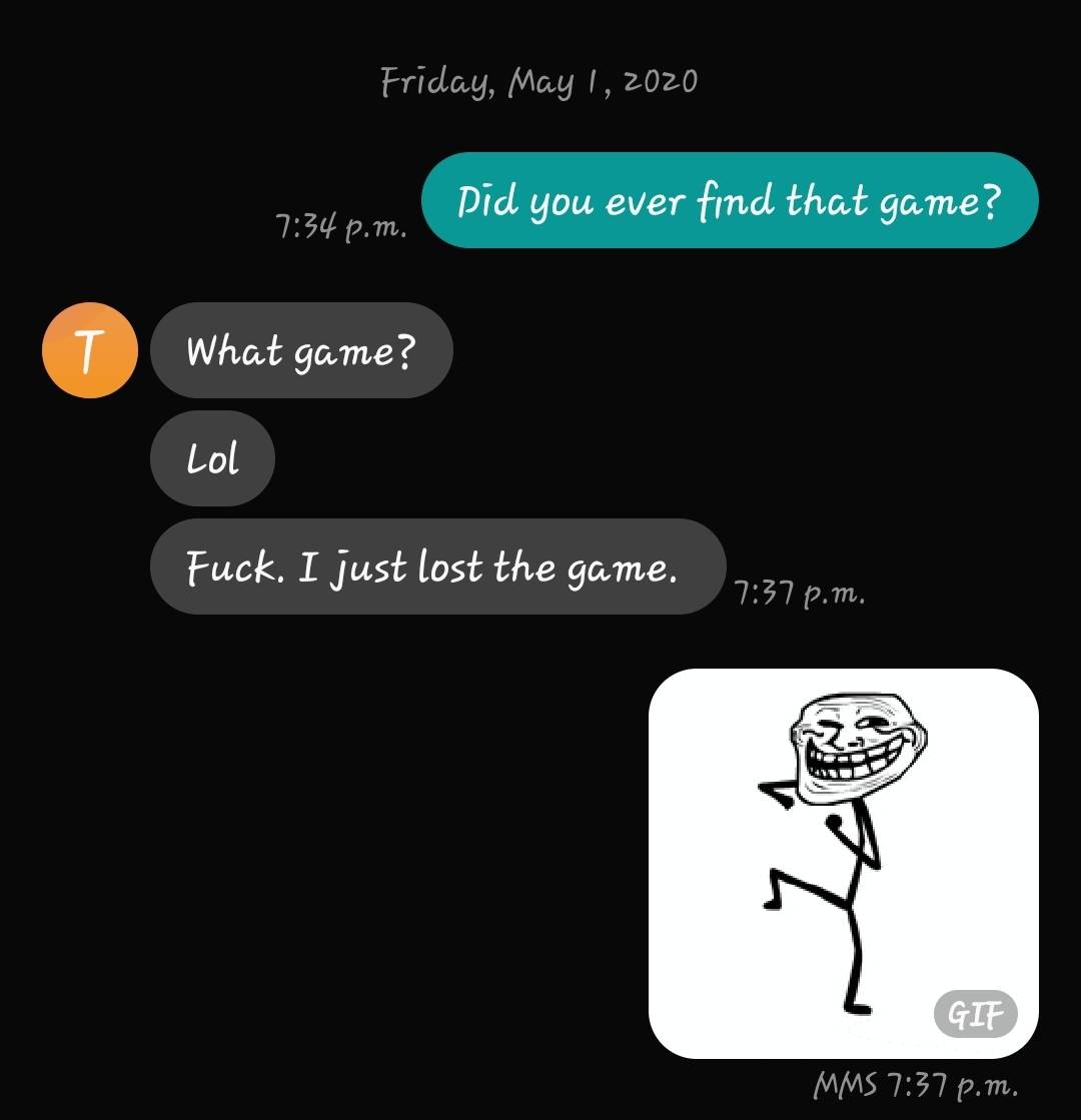 Text troll. You just lost. | Scrolller