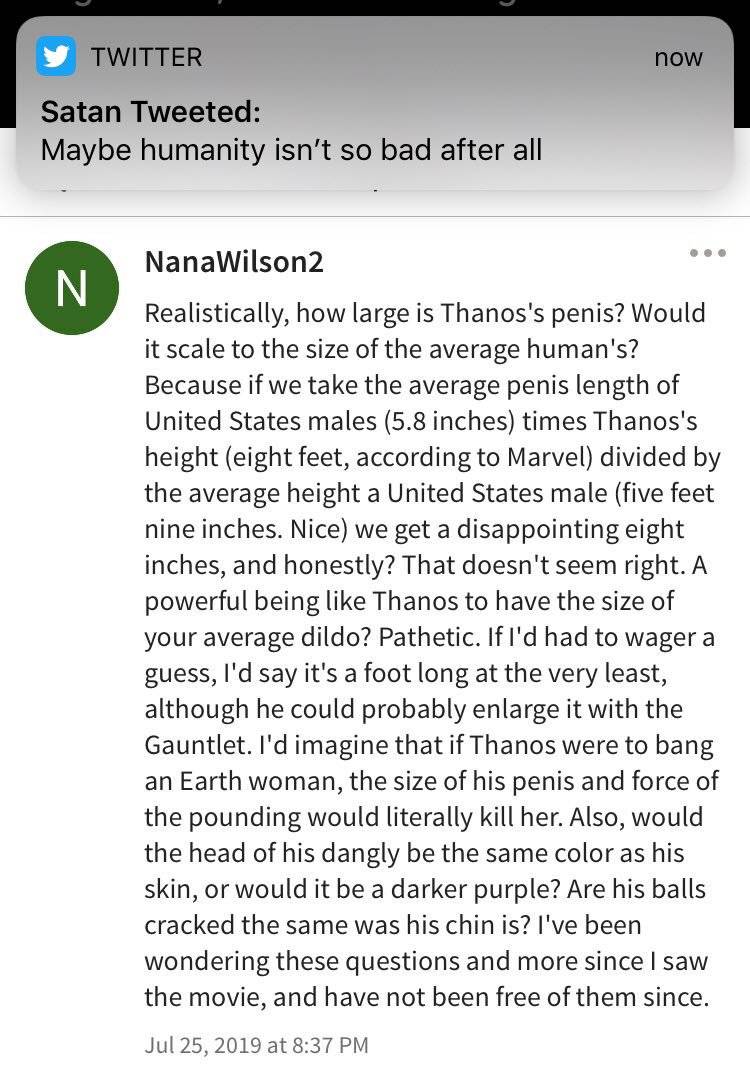 Thanks Satan | Scrolller