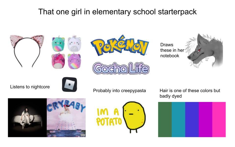 That one girl in elementary school starterpack | Scrolller