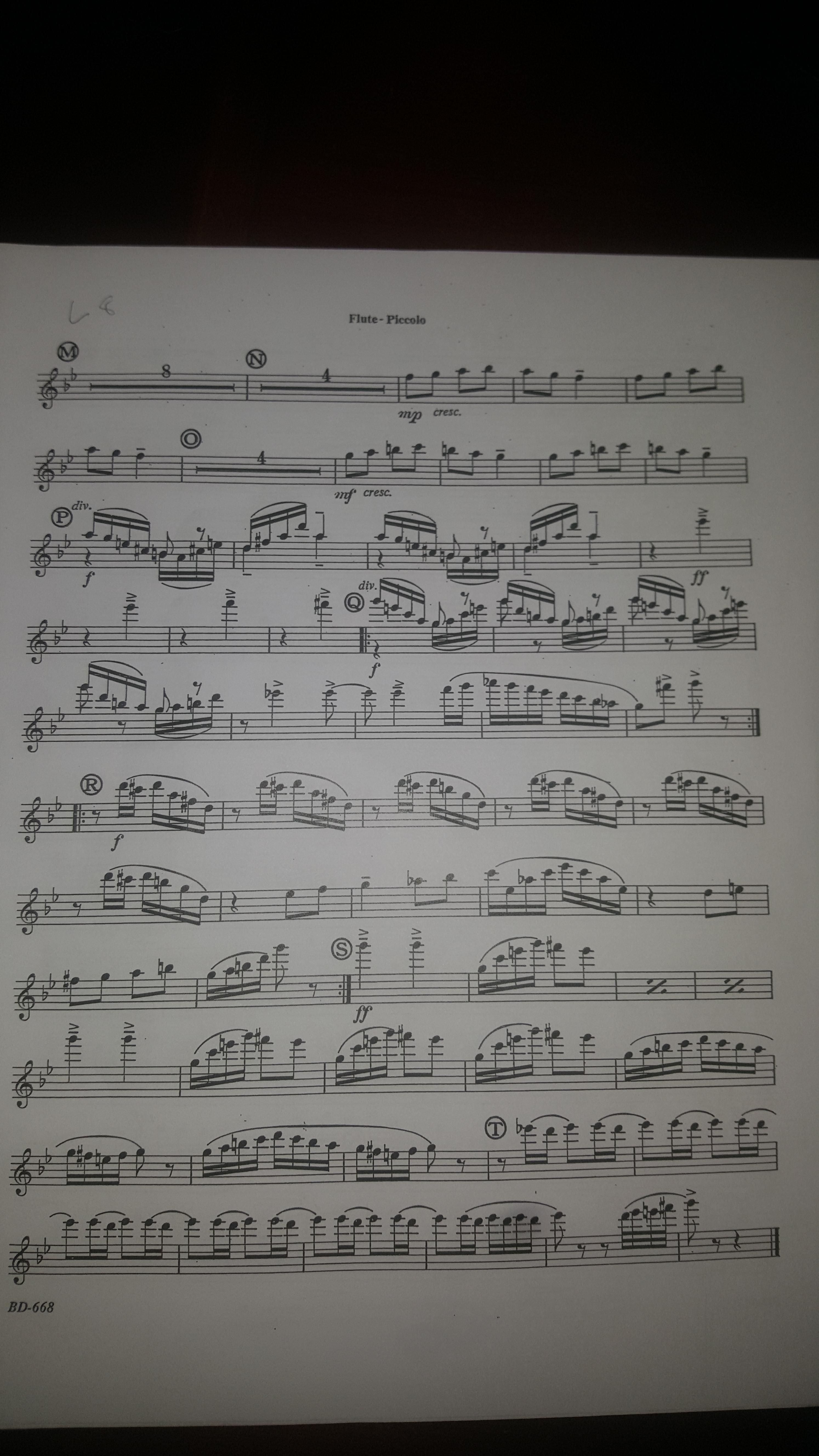 The back page of a new piece we got recently. It's called Folk Dances by Dimitri Shostakovich ...